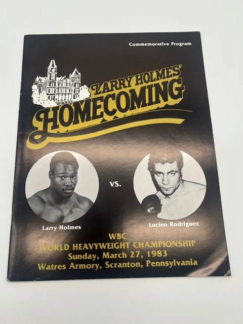 LARRY HOLMES VS Lucien Rodriguez Onsite Boxing Program £22.00 - PicClick UK