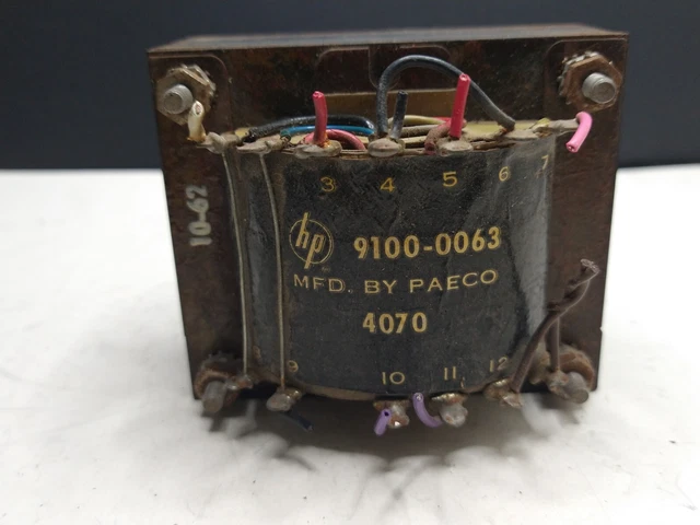 VINTAGE HP 9100-0063 Paeco Tube Amp Power Transformer, Works! £14.11 ...