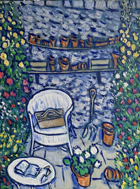 ORIGINAL OIL PAINTING “An Evening in the Secret Garden By Brian Pinnell ...