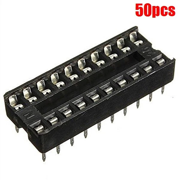 50PCS SOCKET PITCH Dual Wipe Contact Solder Type Dip 20Pin Socket ...
