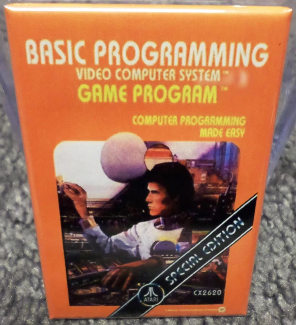 BASIC PROGRAMMING ATARI 2600 Vintage Game Box 2"x3" Fridge Locker ...