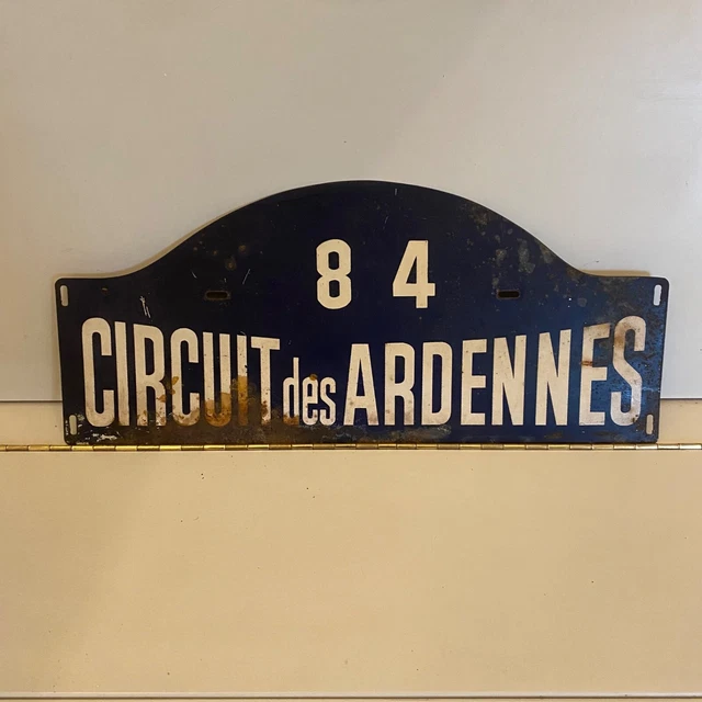 PLAQUE DE RALLYE Circuit des Ardennes années 60 en métal EUR 50,00 ...