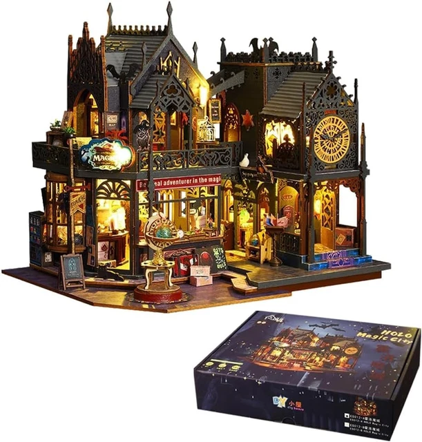 MAGIC DOLLHOUSE DIY Miniature House Kit,Wooden Magic Shop Dolls House ...