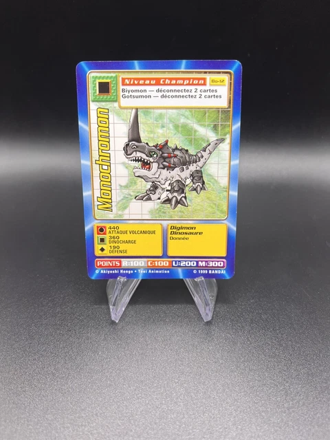 CARTE DIGIMON MONOCHROMON Bo-12 Niveau Champion Bandai 1999 FR EXC EUR 7,90 - PicClick FR
