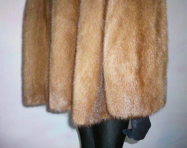 REAL MINK FUR Jacket Coat Vison Norka Sable Hue M £299.99 - PicClick UK