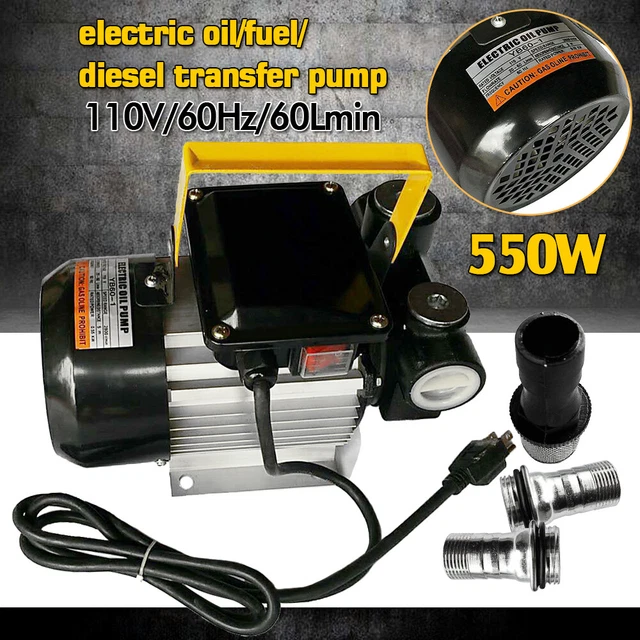 16GPM 550W OIL Diesel Fuel Transfer Pump Self Priming 110V AC 60L/min ...
