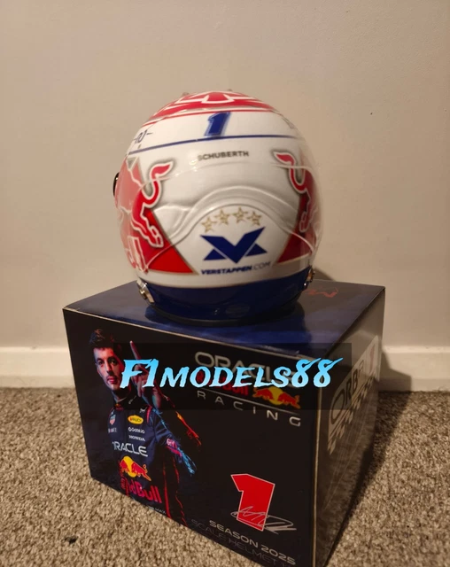 MAX VERSTAPPEN 1/2 Scale Helmet 2025 Red Bull Racing F1 £151.49 ...