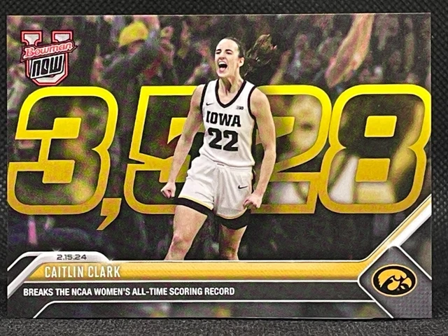 Caitlin Clark Womens All Time Scoring Record 2024 Bowman U Now 49