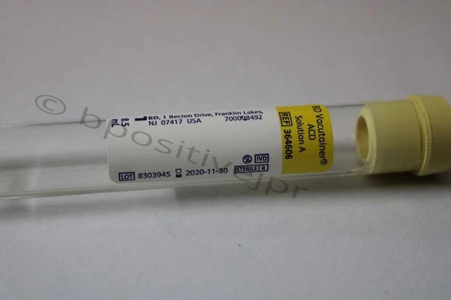 VACUTAINER BLOOD COLLECTION Tube Acd Solution 8.5Ml £31.20 - PicClick UK