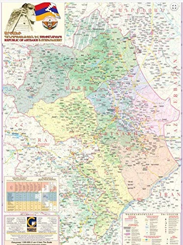 MAP OF ARTSAKH (Nagorno Karabakh) and Stepanakert in English and ...