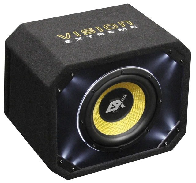 ESX VISION SUBWOOFER Basse Boîtier Amplificateur Single-Reflexbox VE ...