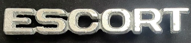 FORD ESCORT MK1 Aluminum Script Motor Car Boot Trunk Badge Emblem ...