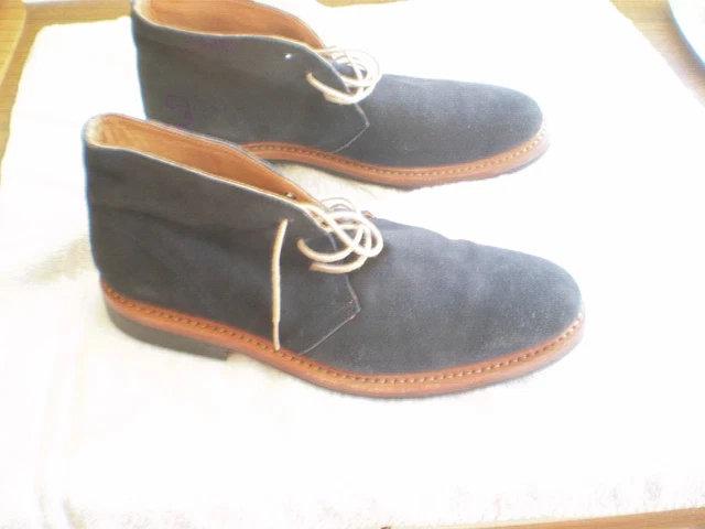 HARDY AMIES SAVILLE Row London Size 10 Navy Blue Suede Chukka Boot £29. ...