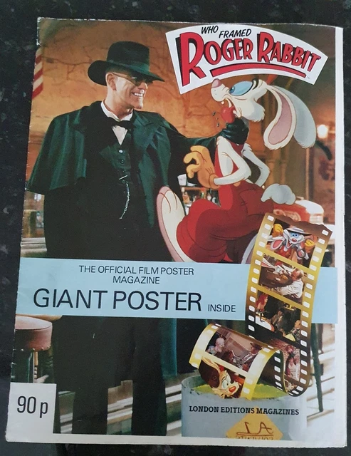 WHO FRAMED ROGER Rabbit The Official Film Giant Poster Magazine London ...