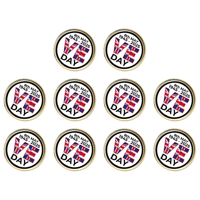 VE DAY 80TH Anniversary 1945-2025 Lapel Pin Badges 8th May VE Day ...