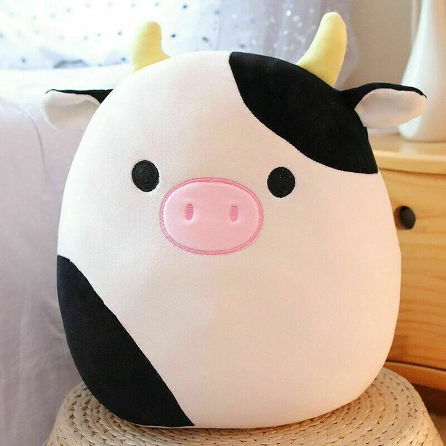 SQUISHMALLOWS CONNOR THE Cow Plush Toy Cuddle & Squeeze Super Soft Doll ...