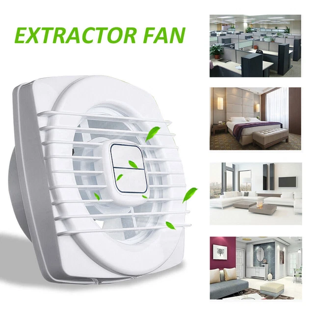4& EXHAUST FAN Ventilation Extractor Fan 220V Wall-Mounted Silent ...
