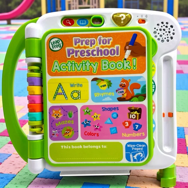 LEAPFROG PREP FOR Preschool Activity Book Wipes Off Pages Interactive ...