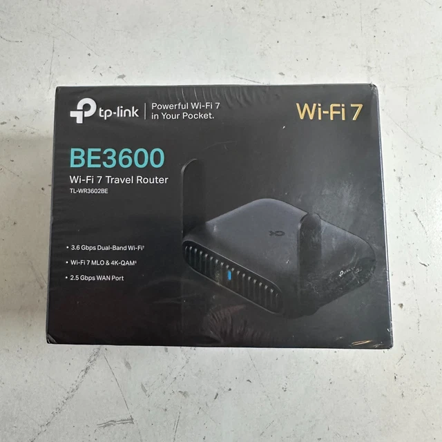 TP-LINK BE3600 WI-FI 7 Portable Travel Router TL-WR3602BE (Brand New ...
