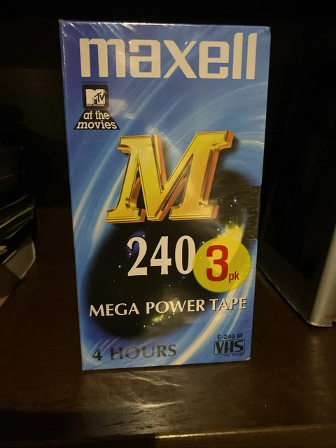 3 PACK MAXWELL M 240 Mega Power VHS Video Tapes Brand New Sealed Tapes ...