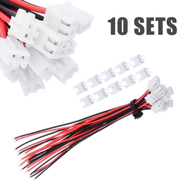 MINI MICRO JST XH2 54 mm kit de prises connecteur léger 10 ensembles de fils 20 EUR 7,06 ...