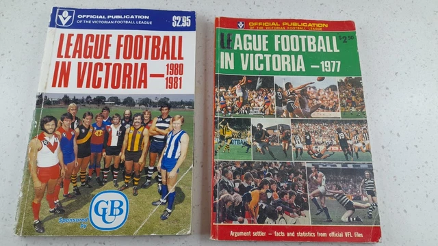 VFL LEAGUE FOOTBALL In Victoria 1980/81 & 1977 books $17.10 - PicClick AU
