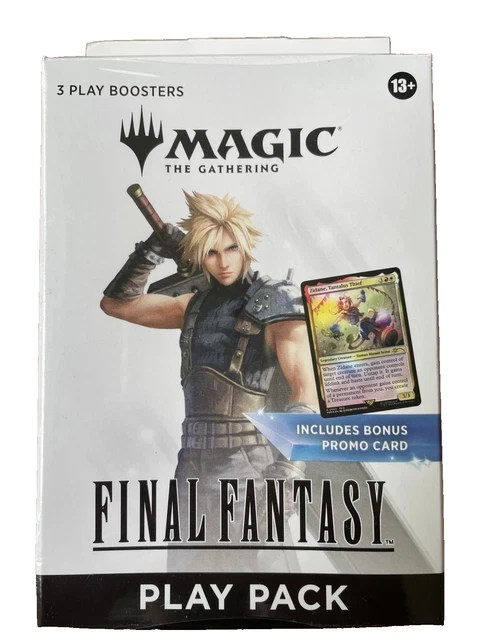 MAGIC THE GATHERING Final Fantasy Play Pack w/ 3 Packs & Zidane Promo ...