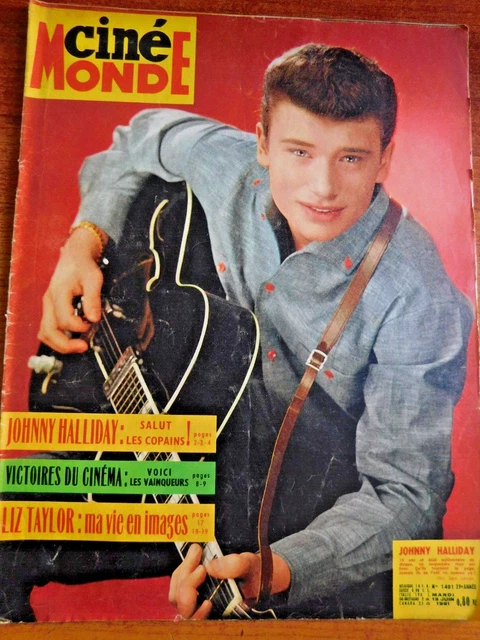 CINÉ MONDE 1401/13061961 johnny hallyday brigitte bardot marie laforet ...