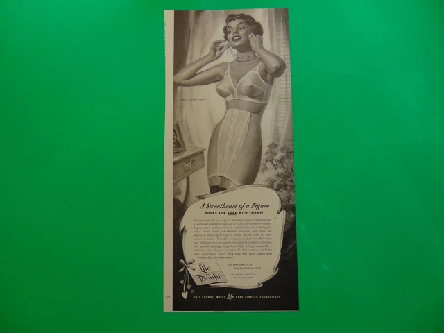 Vintage Playtex Lingerie Print Ad 1954 Girdles Bras Leaping £5 64