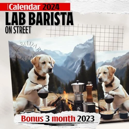 LAB BARISTA ON Street Calendar 2024 Jan 2024 to Dec 2024 Bonus 3 Months ...