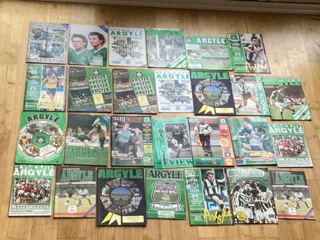 PLYMOUTH ARGYLE FOOTBALL club programmes - Collection x27 home matches ...