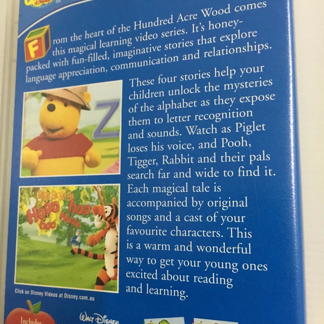 THE BOOK OF Pooh: Fun With Words VHS Video Tape Walt Disney Winnie Tigger Piglet $19.95 ...