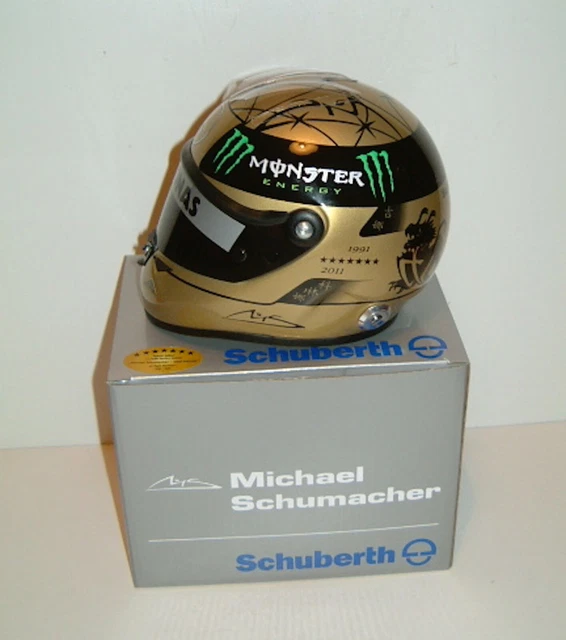 RARE MICHAEL SCHUMACHER 1:2 Scale Replica Helmet 2011 - Mercedes F1 ...