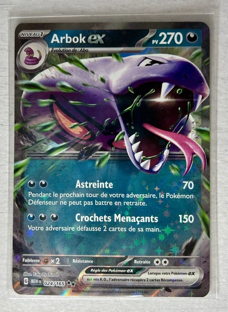 CARTE POKÉMON ARBOK EX 024/165 MEW Ecarlate & Violet Pokémon 151 FR NEUF EUR 5,00 - PicClick FR