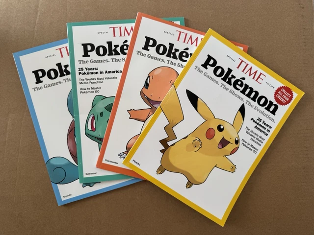 TIME MAGAZINE POKEMON Special Edition! Charmander, Bulbasaur, Squirtle ...