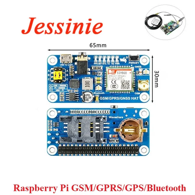 SIM868 GSM/GPRS/GNSS HAT BLE Board for Arduino Raspberry Pi 4B Zero $28 ...