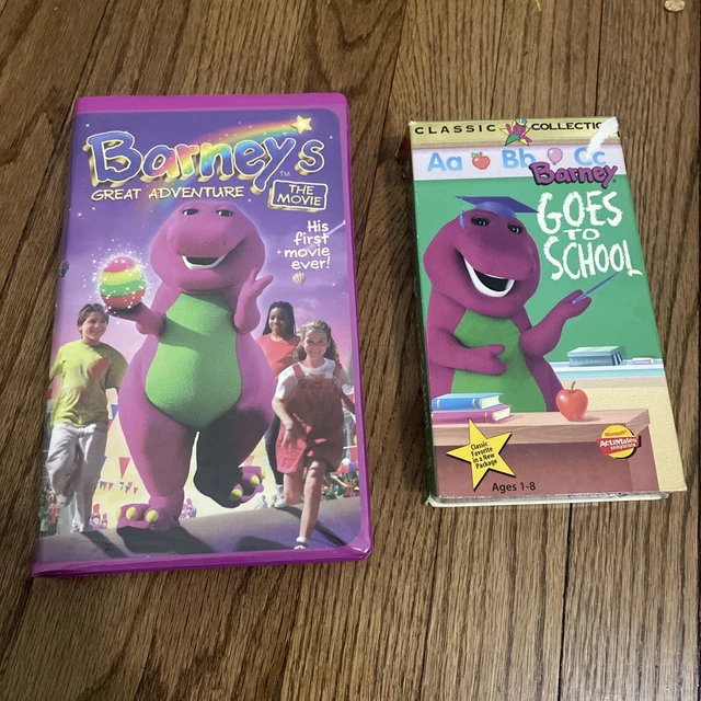 Barneys Great Adventure And Barney Goes To School Vhs 2 Tape Lot 1998