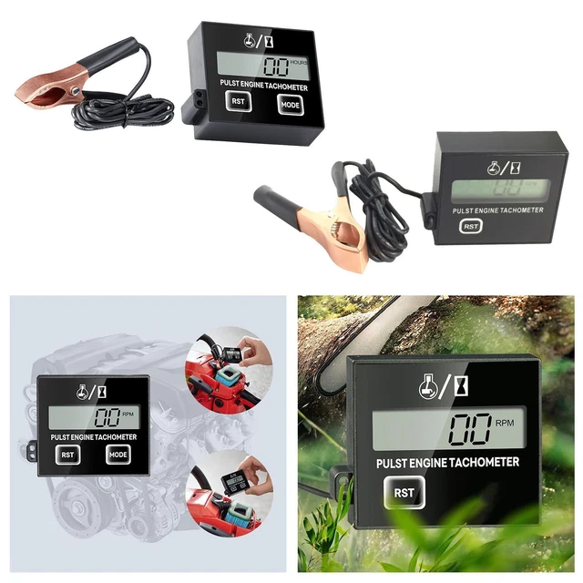 DIGITAL CHAINSAW TACHOMETER Small Engine Tachometer LCD Display Screen ...
