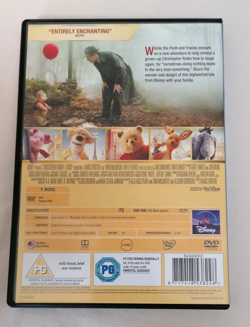 DVD - WALT Disney Christopher Robin Live Action 2018 1-Disc Ewan ...