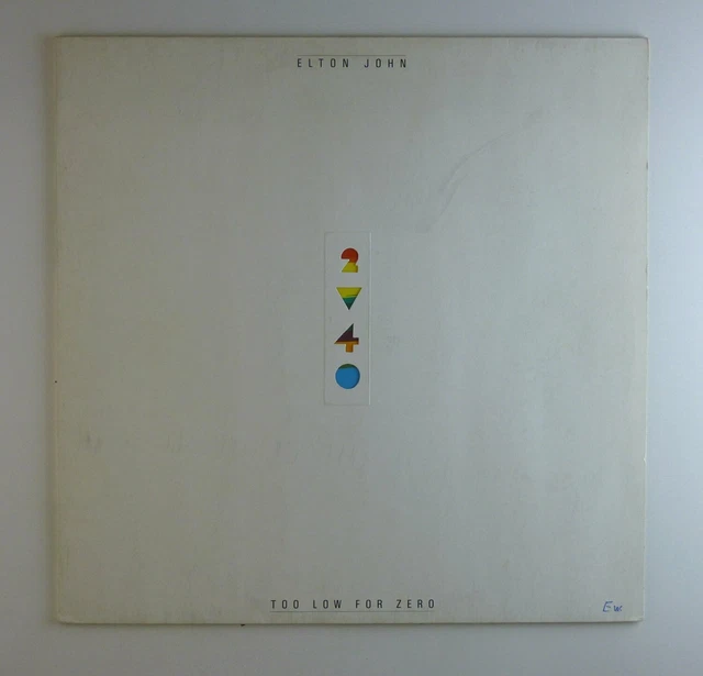12 & LP - Elton John - Too Low for Zero - H2332 - Cleaned $15.80 ...