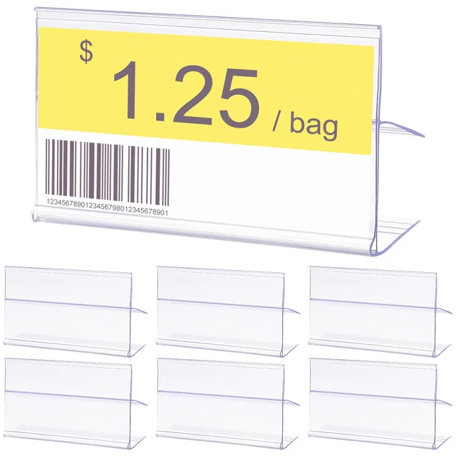 2 PACK PORTA Prezzi Scaffale Cartellino Del Prezzo Espositore Per ...