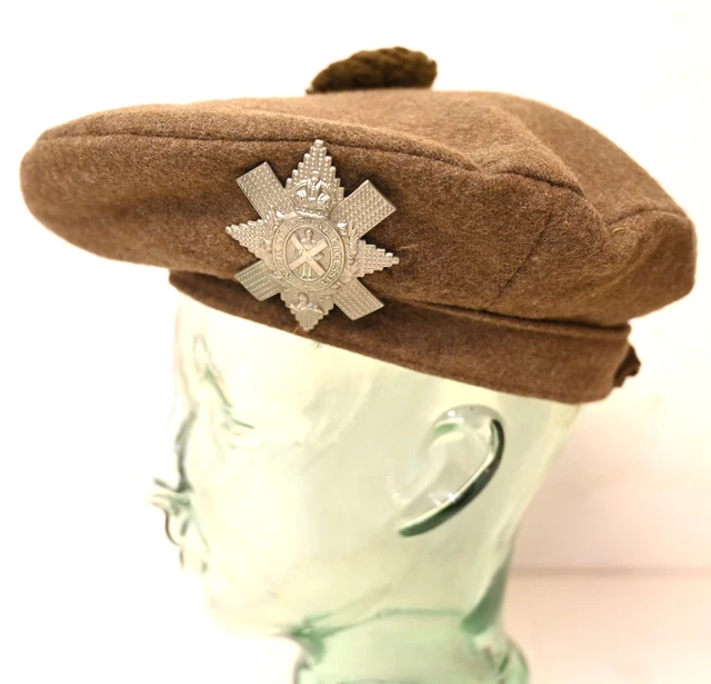 ORIGINAL WWII 1941 British Army Black Watch Tam O Shanter Hat Balmoral ...
