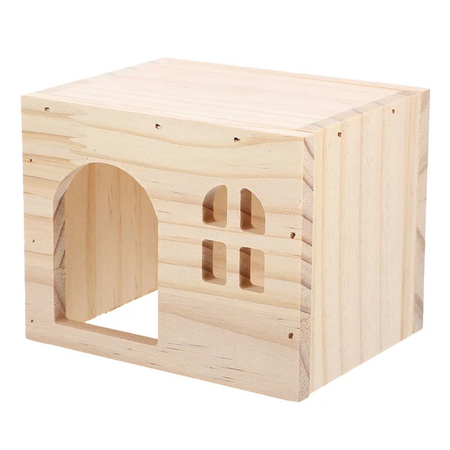 WOOD SMALL ANIMAL Hide House Hamster Hiding Hut Small House Hamster ...