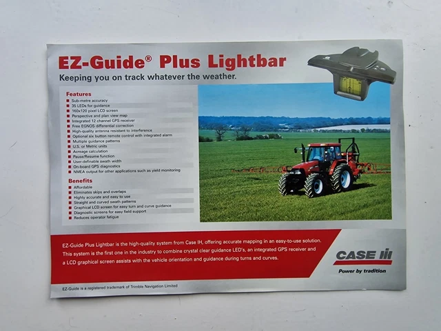 CASE/IH TRACTOR EZ-GUIDE Plus Lightbar Sales Leaflet £2.99 - PicClick UK