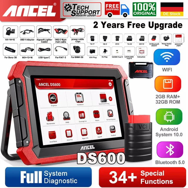 ANCEL DS600 PROFI OBD2 Diagnosegerät kfz Bidirektionale Test ECU ...