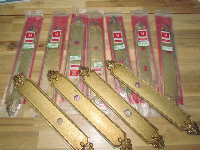 ENORME LOT DE 11 Anciennes Plaques de Propreté, Laiton, porte, style louis XVI EUR 50,00 ...