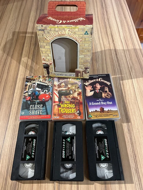RARE AARDMAN WALLACE and Gromit VHS tapes collection box set - 3 movies ...
