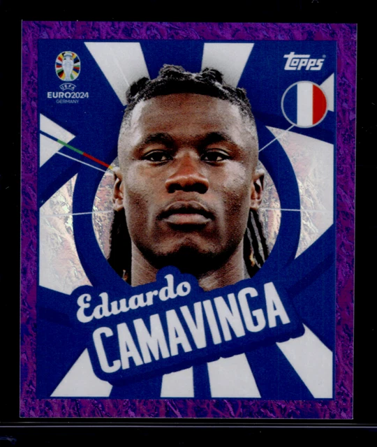 TOPPS EURO 2024 Sticker Eduardo Camavinga France Purple £2.95 - PicClick UK
