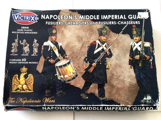 VICTRIX. BOX OF 60 x NAPOLEONIC WAR FRENCH MIDDLE IMPERIAL GUARD 28mm ...