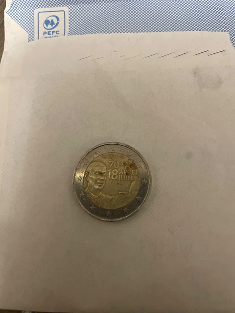 PIECE COMMEMORATIVE 2 Euros France 2010 Charles De Gaulle Appel Du 18 ...